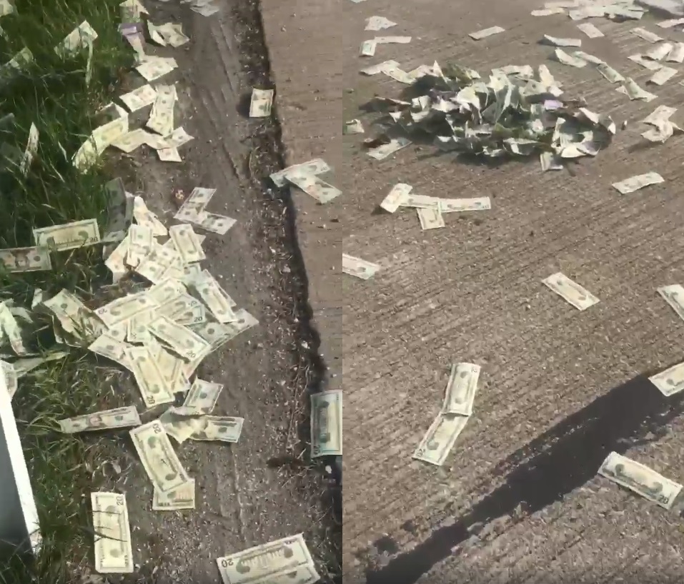 Even 600 Thousand Dollars Flew Out Of The Truck The Driver Has No Idea